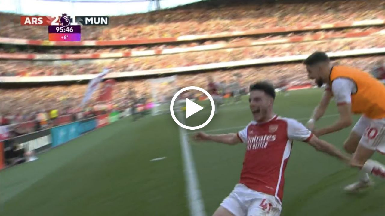 Declan Rice scored his first Arsenal goal in STYLE and gives the ...